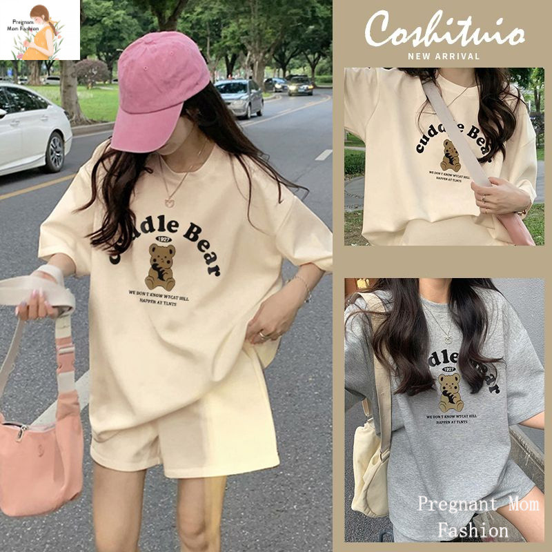 Summer Maternity Top Loose Short Sleeved Pregnant Tshirt Suit Pregnancy ...