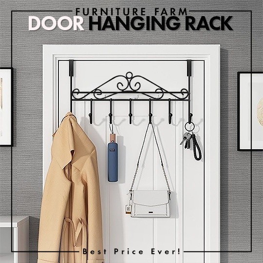 F&F:ERRET door hanging rack/hook/penyangkut baju/gantung baju/besi ...