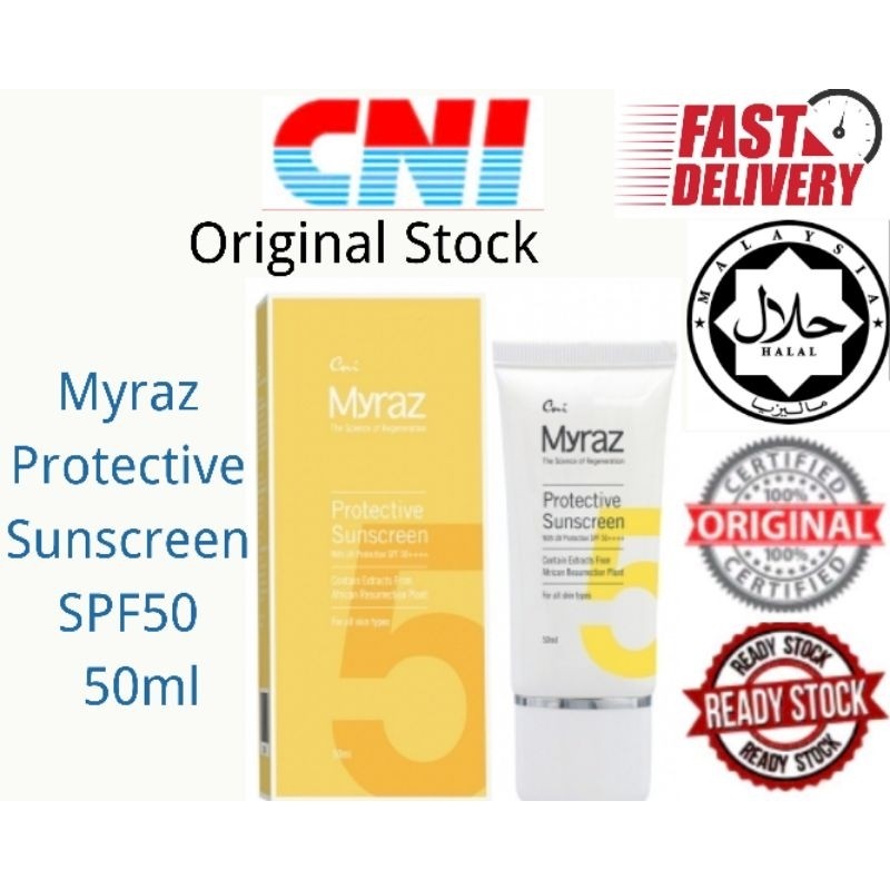 CNI Myraz Protective Sunscreen SPF50 5 - Non-sticky, Non-greasy ...