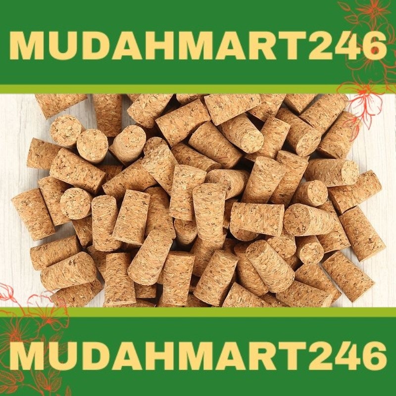 12pcs Natural Wood Cork Wine Stopper /Penyumbat bottle Wood Bottle ...