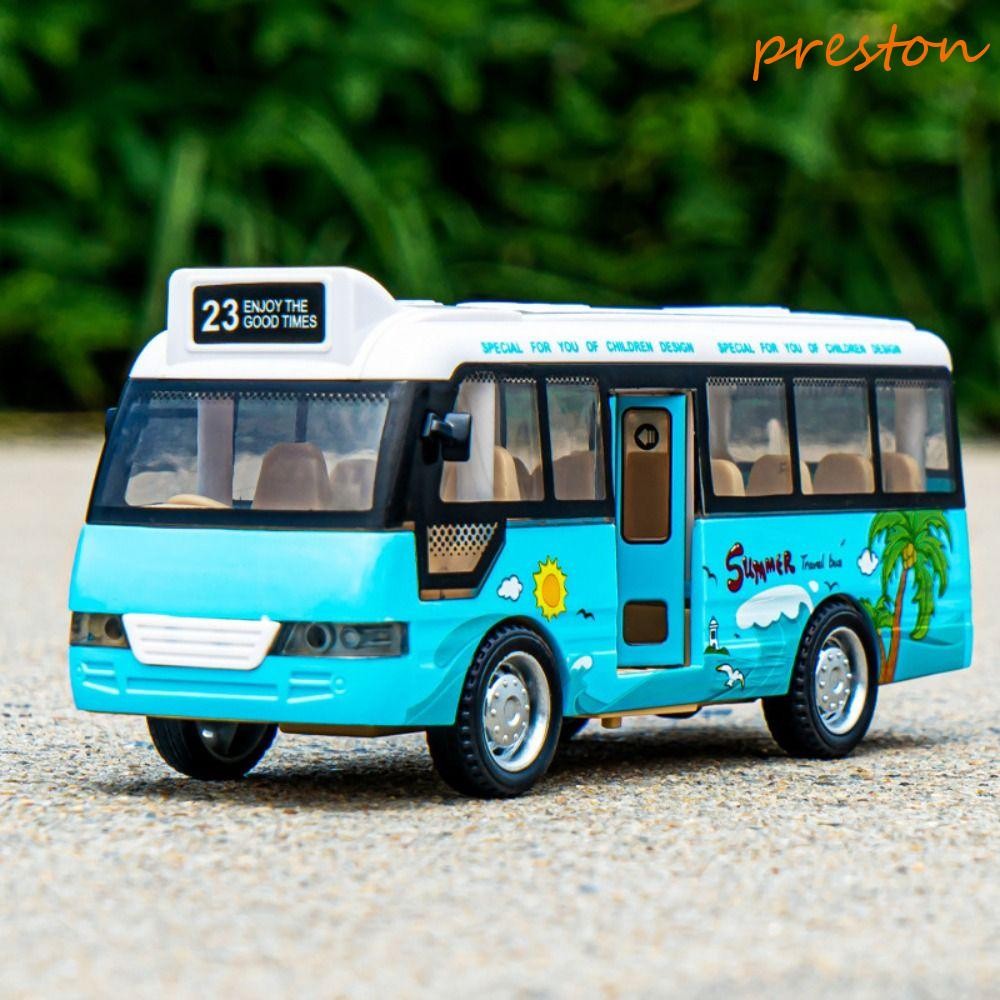 PRESTON School Bus Toys, Interactive Educational Bus Model Toy, Vehicle ...