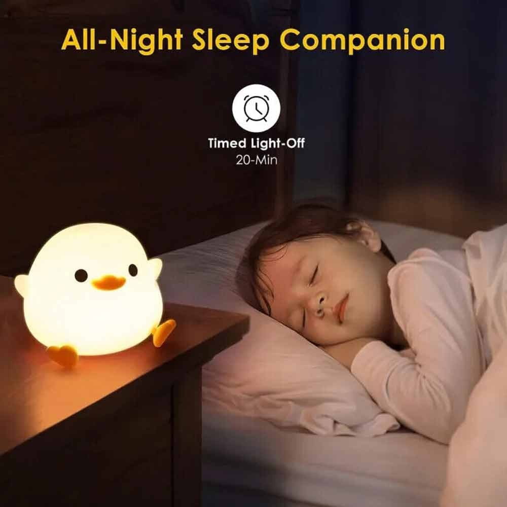 Cartoon Bean Duck Silicone Lamp Led DoDo Duck Cute Night Light Nursery ...
