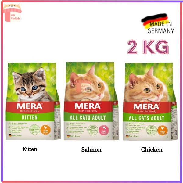 MERA DRY CAT FOOD 2KG (KITTEN \ ADULT CHICKEN \ ADULT SALMON)+FREE GIFT ...