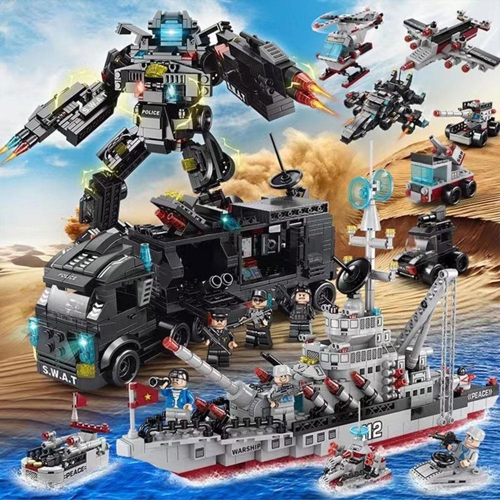 Cruiser Building Block Assembly Toy Battleship Particle Children's ...