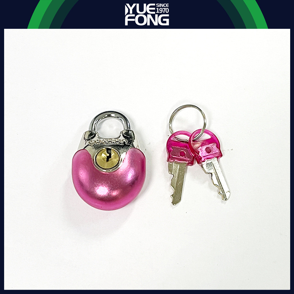 Pink heart padlock Personality padlock Mechanical key padlock Cabinet ...