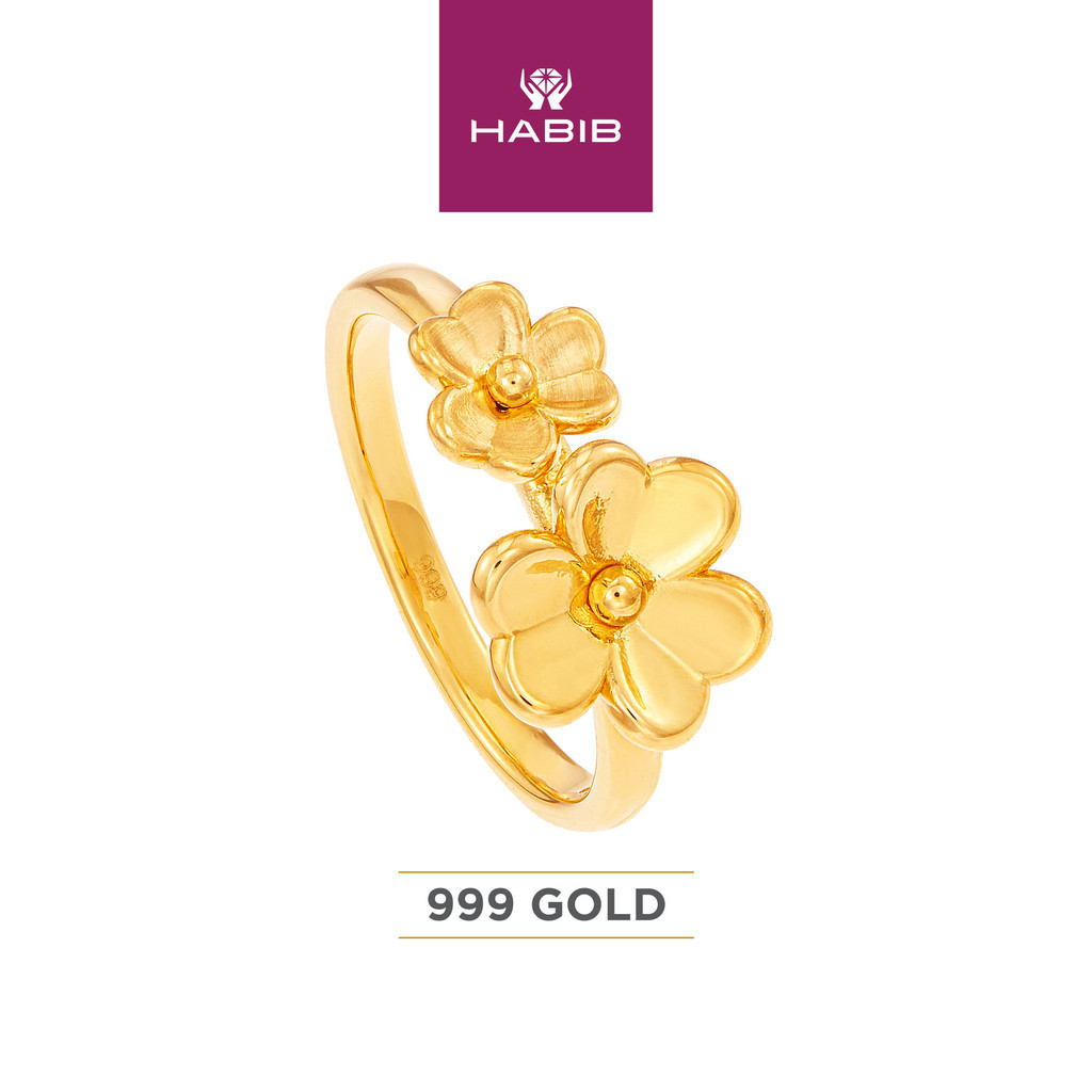 HABIB 999/24K Yellow Gold Ring R9ABY0624-MP | Shopee Malaysia