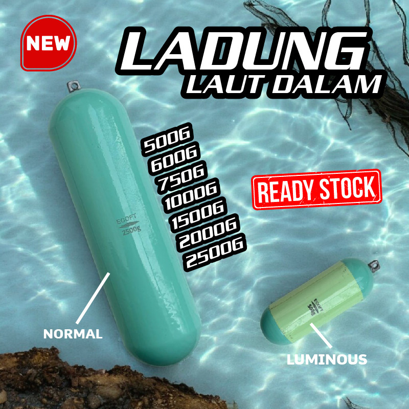 LADUNG besi Glow in dark fishing Sinker DeepSea Pemberat pancing Laut ...
