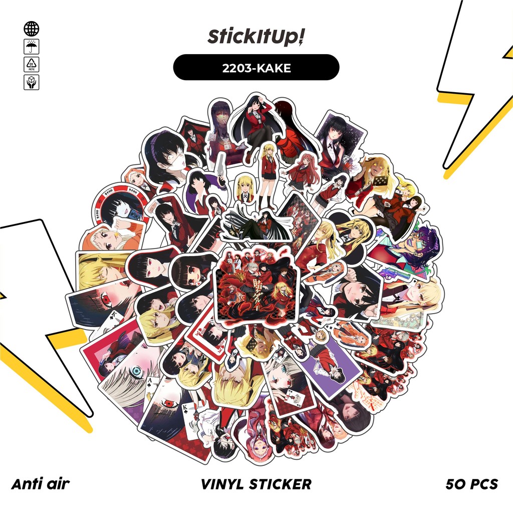 50 Pcs Sticker Pack ANIME SERIES KAKEGURUI CHAR MIX V2 Cute Aesthetic ...