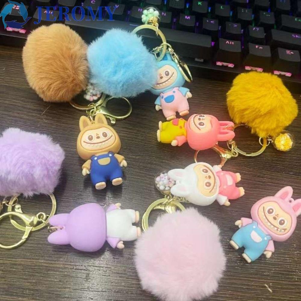 JEROMY Labubu Doll Keychain, Anti-lost Backpack Charms Labubu PVC ...
