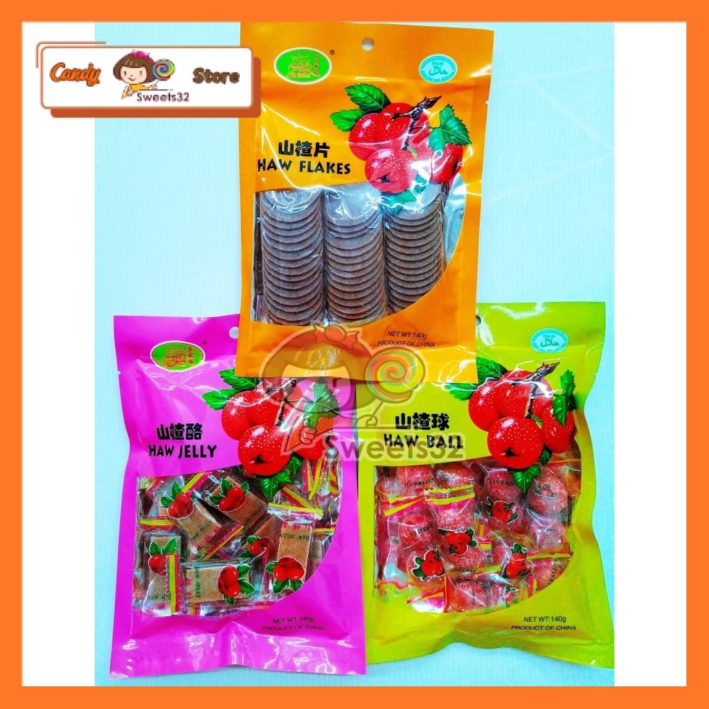 HawFlakes 山楂片 / HawBall 山楂球 / HawJelly 山楂酪 Asam Duit Merah 140gm (HALAL ...