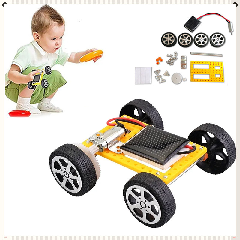 DIY Mini Solar Car Solar Powered Car Kit Assembly Model Kids Science ...