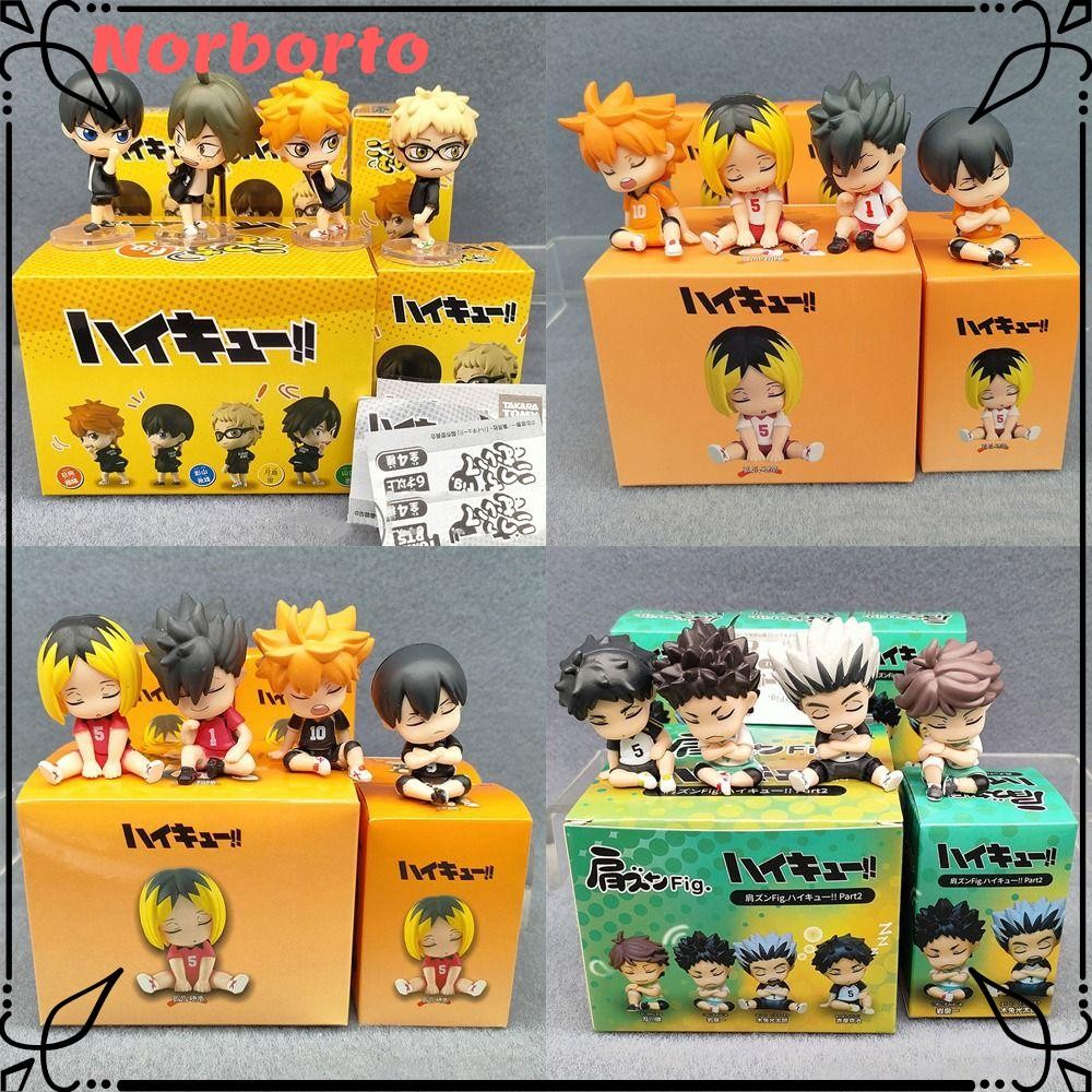NORBORTO 4PCS/SET Anime Haikyuu Action Figure, PVC Hinata Shoyo ...