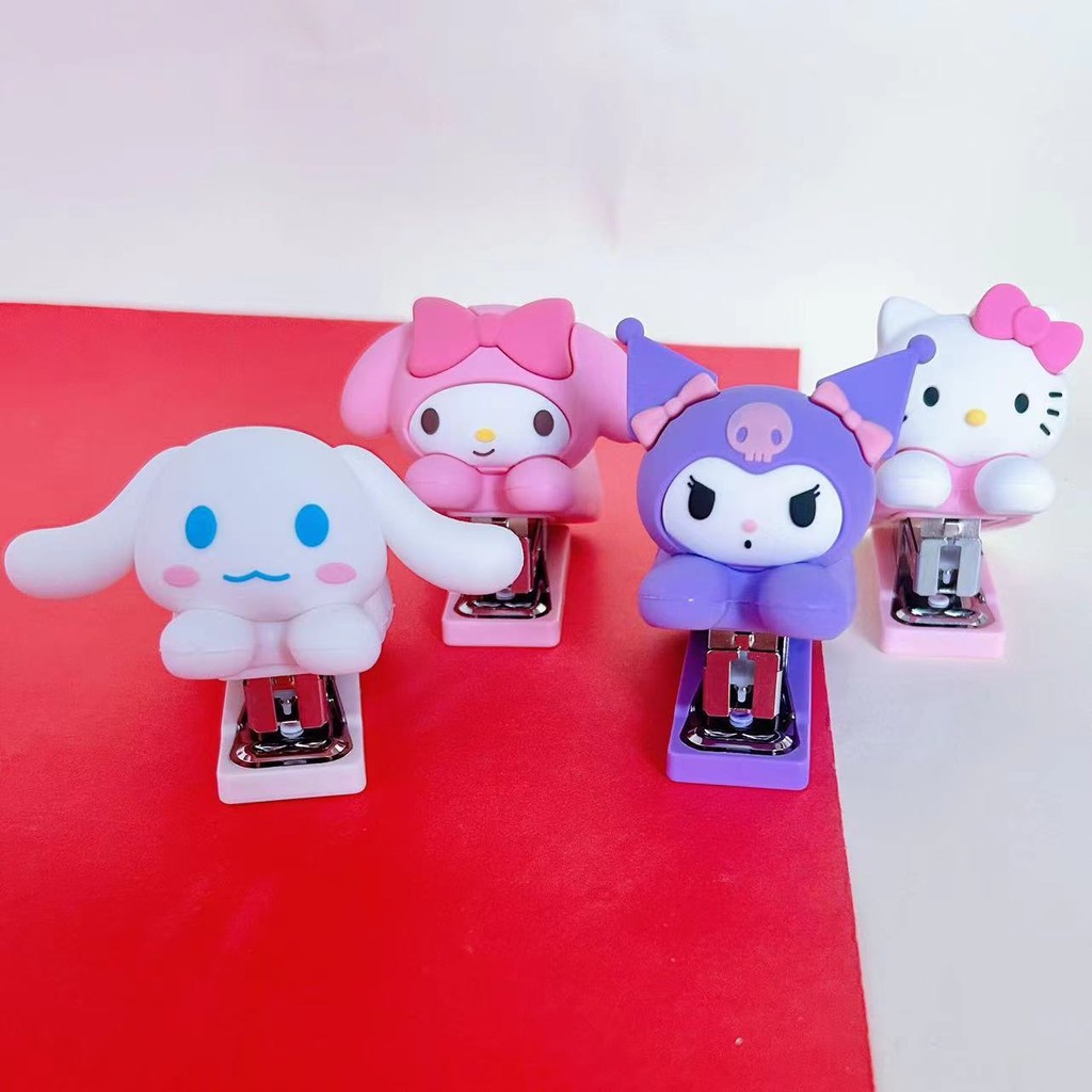 Stapler Kit Sanrio Student Mini Stapler CartoonktCat Wire Nail Machine ...