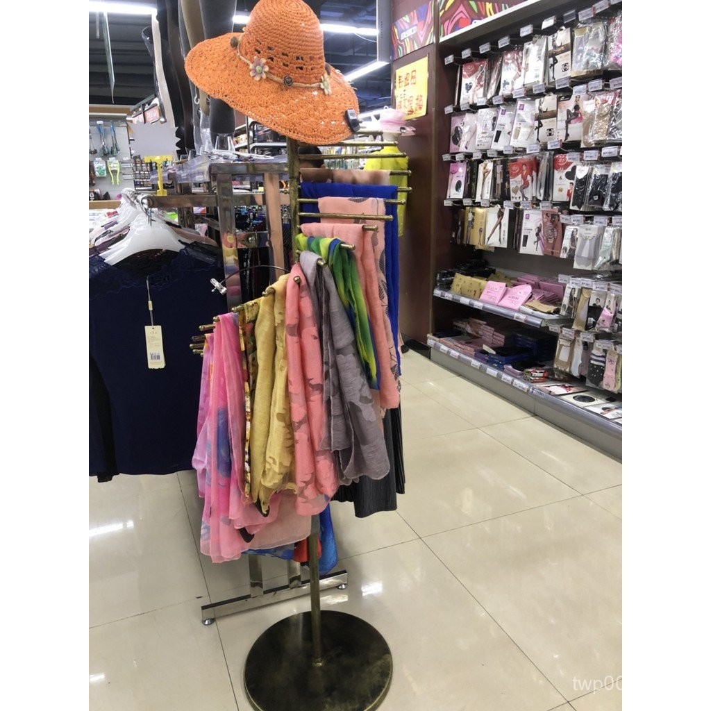 Selendang emas, rak paparan lantai rak, tudung sutera gantung kreatif ...