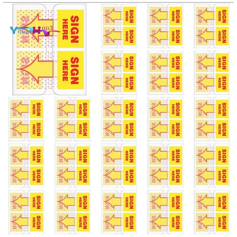 1250Pcs Sign Here Stickers 1 Inch Sign Date Tabs Sign Date Sign ...