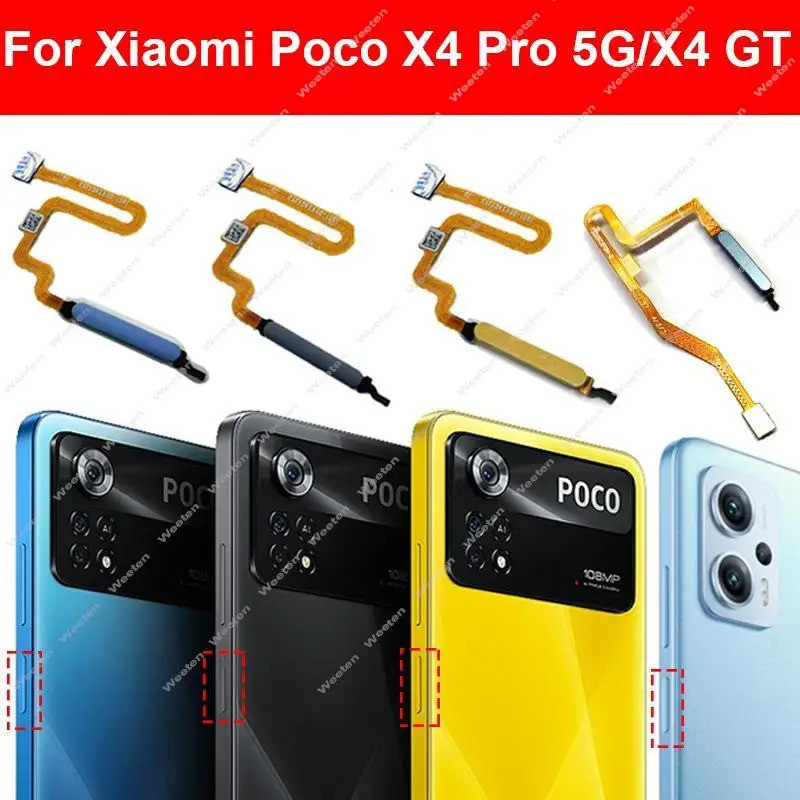 New Fingerprint Scanner For Xiaomi POCO X4 GT X4 Pro 5G Home Button ...