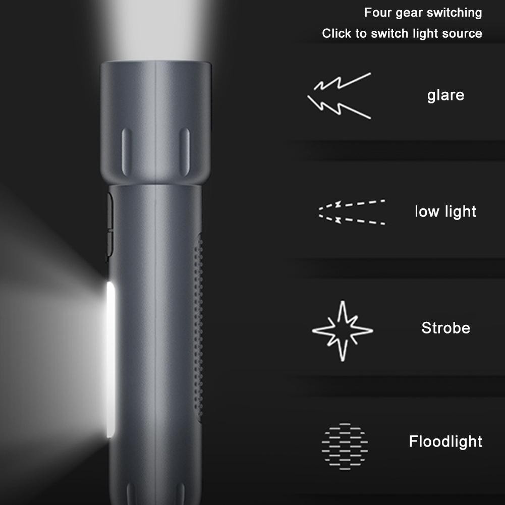 Flashlight Rechargeable USB Led Side Light Portable Adjustable Large ...