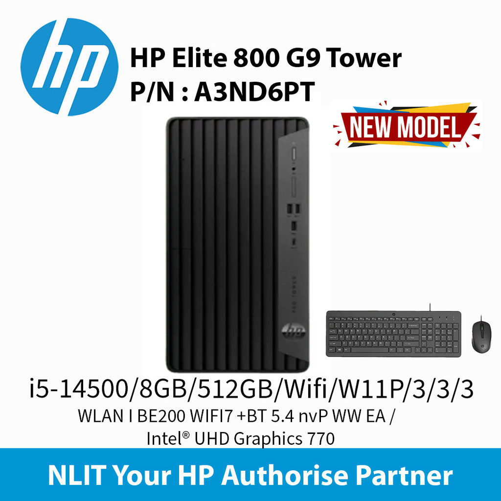 HP Elite Tower 800 G9 i5-14500/8GB/512GB SSD / Wifi 6 /W11P A3ND6PT ...