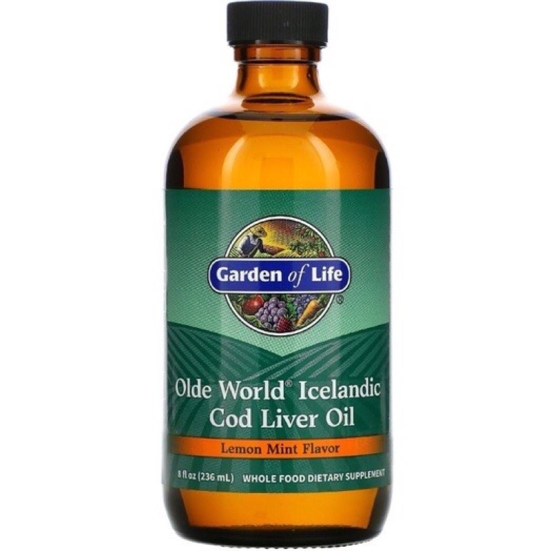 Garden of Life, Olde World Icelandic Cod Liver Oil, Lemon Mint, 8 fl oz ...