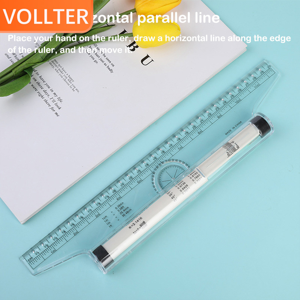 1/2/3/5 Rolling Parallel Ruler Angle Parallels Scroll Balancing Scale ...