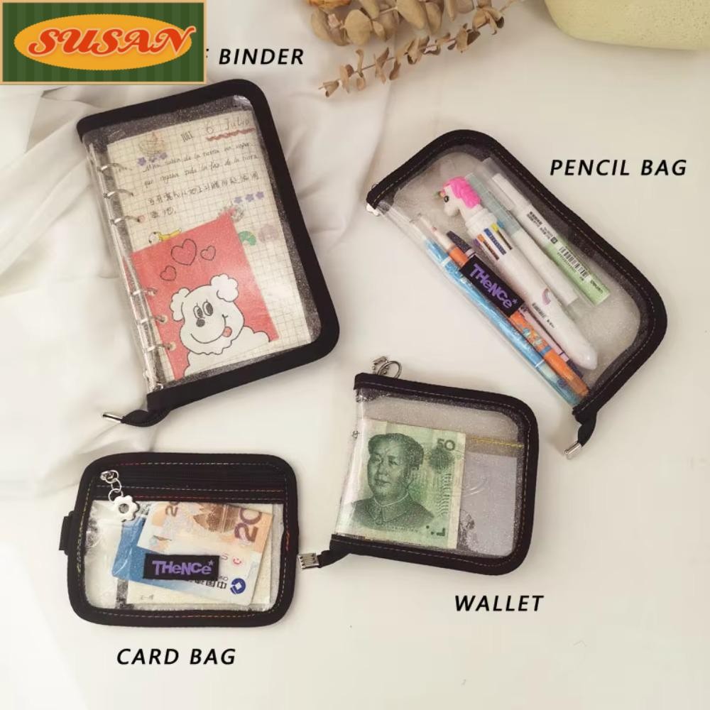 SUSANS Card Bag, Flash Powder PVC Coin Purse, Korean Transparency Laser ...