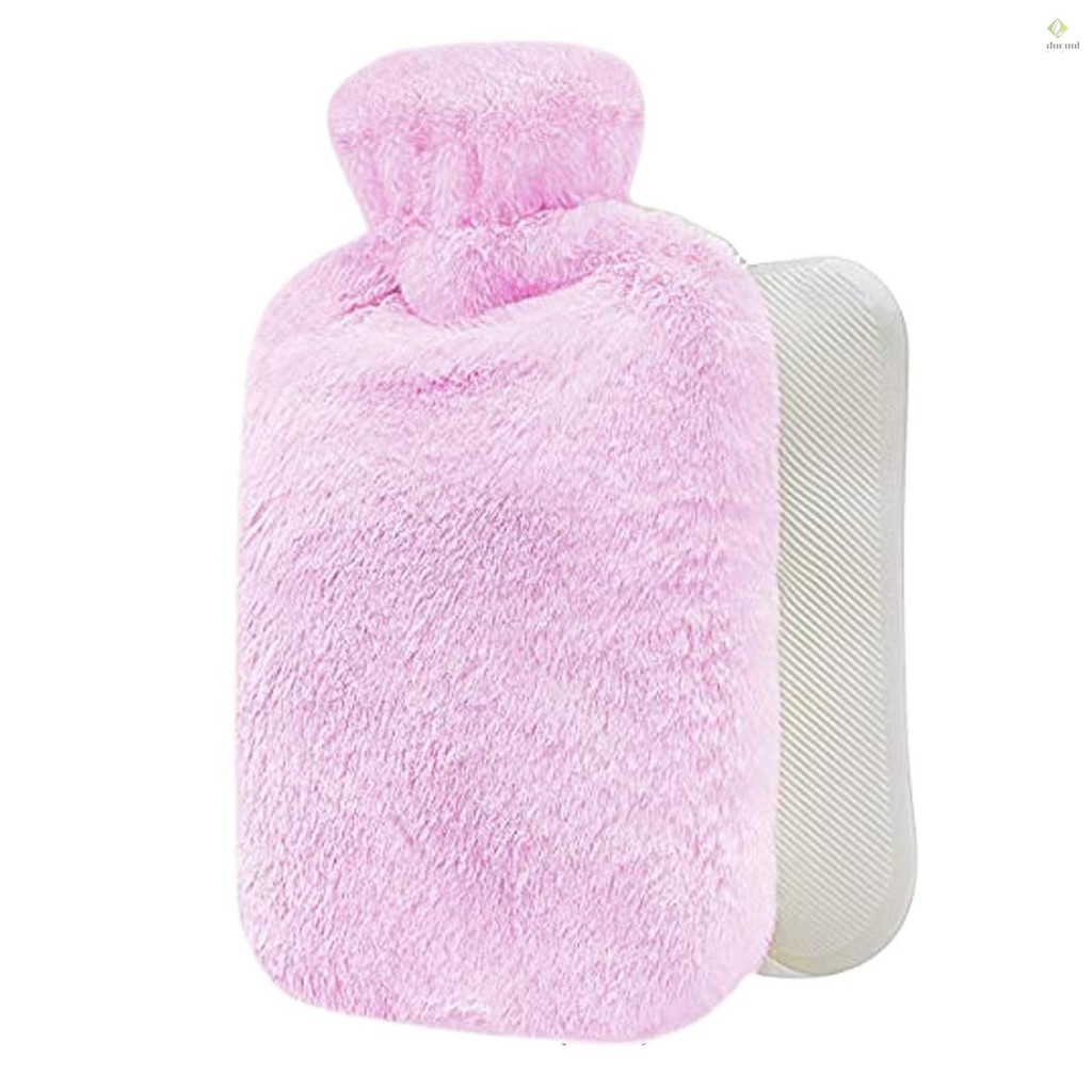 Hot Water Bag with Plush Cover 2L Large Capacity Rubber Hot Water ...