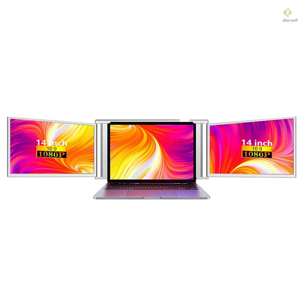 14 inches Laptop Expansion Screen FHD Portable Tri-screen Monitor with ...
