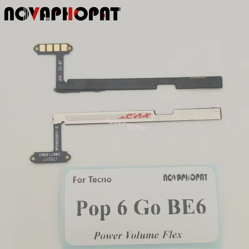 Novaphopat For Tecno Pop 6 Go BE6 Power On Off Volume Up Down Switch ...