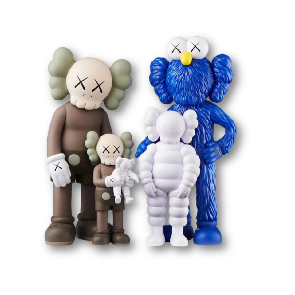 KAWS Family Vinyl Figures Brown/Blue/White | Shopee Malaysia