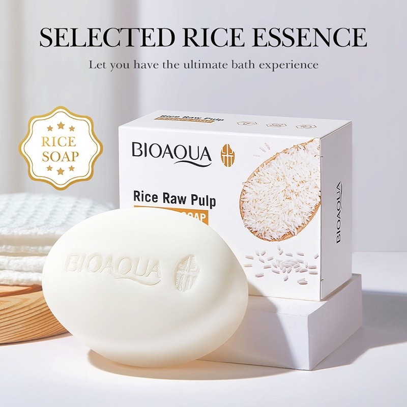 BIOAOUA Rice Raw Pulp Essence Soap Moisturizing Hydrating Skin ...