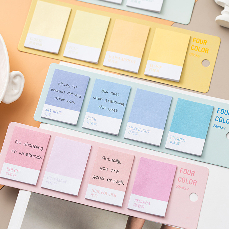 80/120 Sheets/pc Macaron Color Card Type Post It Sticky Notes Color ...
