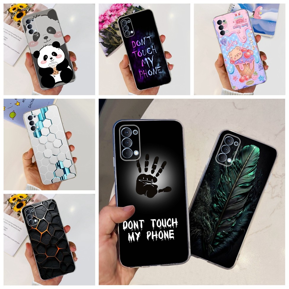 4G Casing Oppo Reno 4 CPH2113 Case 4 Pro CPH2109 Transparent Aesthetic ...