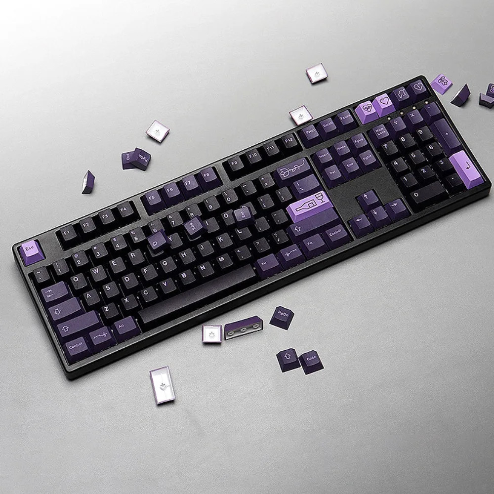 GMK First Love Keycaps Purple Keycaps Heat-sublimation Cherry Original ...