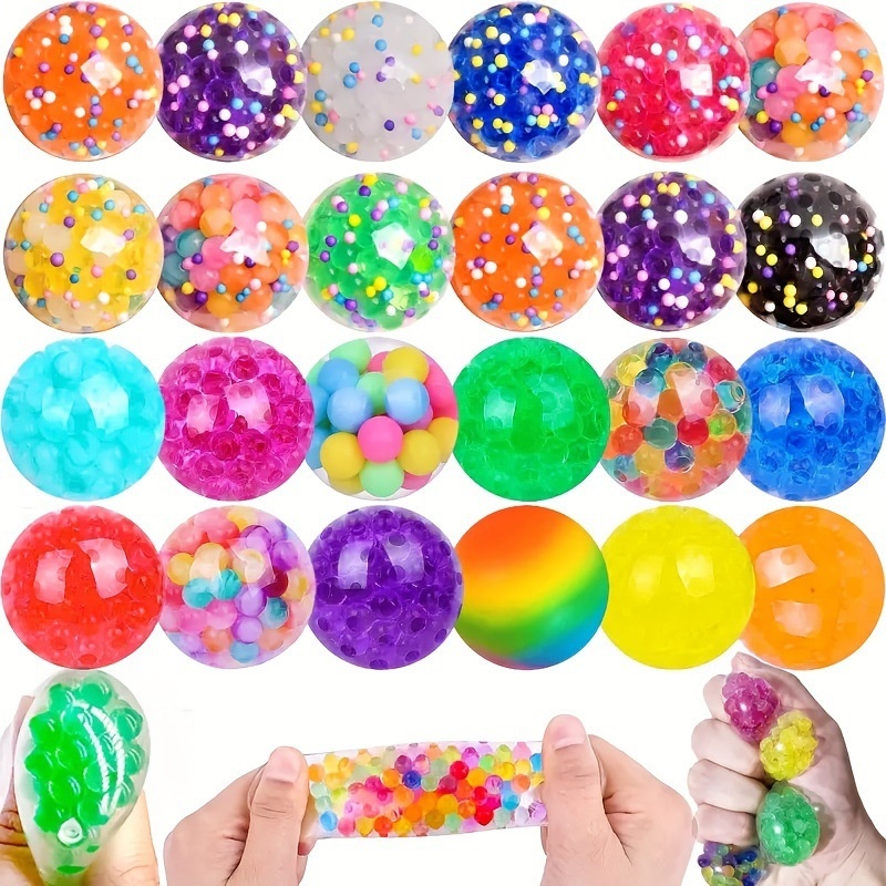 New Style Vent Water Bead Ball Pinch Music 3.5cmTPR Soft Rubber Adult ...