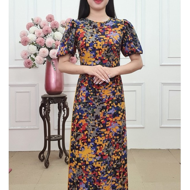 A2543 tight-fitting ao dai with five-color Han Chau silk - Van Phan Ao Dai (PANT NOT INCLUDED ...