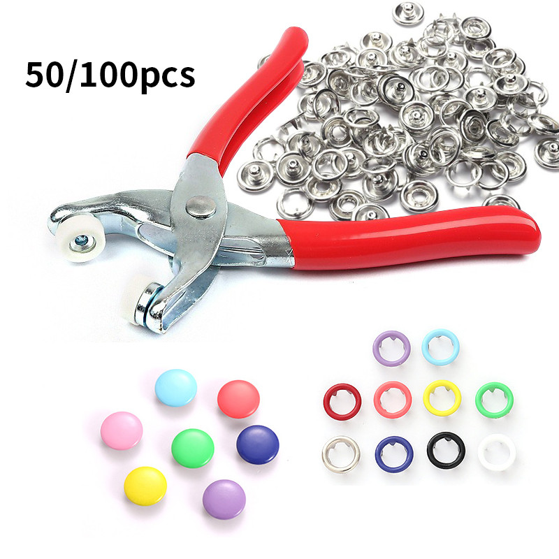 Snap Button Plier Metal Snap Button Set Colorful Hollow Five-Claw ...