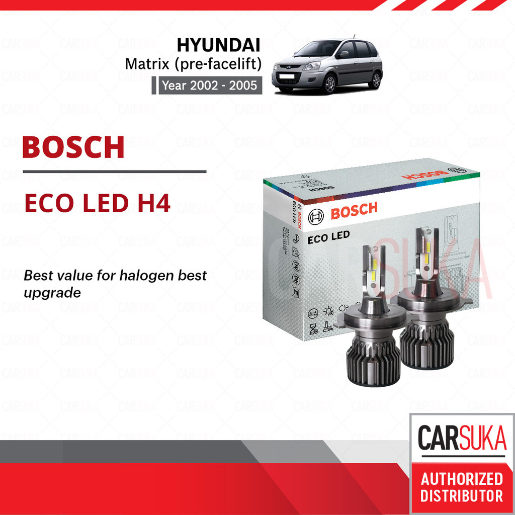 BOSCH ECO LED H4 Halogen Headlight Retrofit Bulb for Hyundai Matrix pre ...