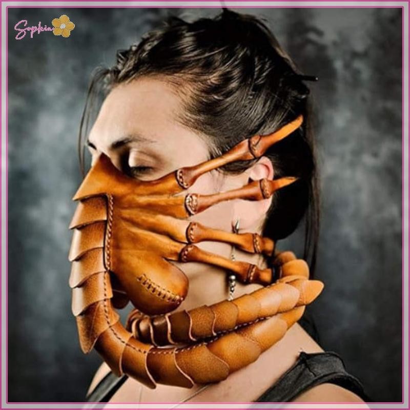 UVIGM> Halloween Horror Prop Rubber Scary Half Face Facehugger Scorpion ...
