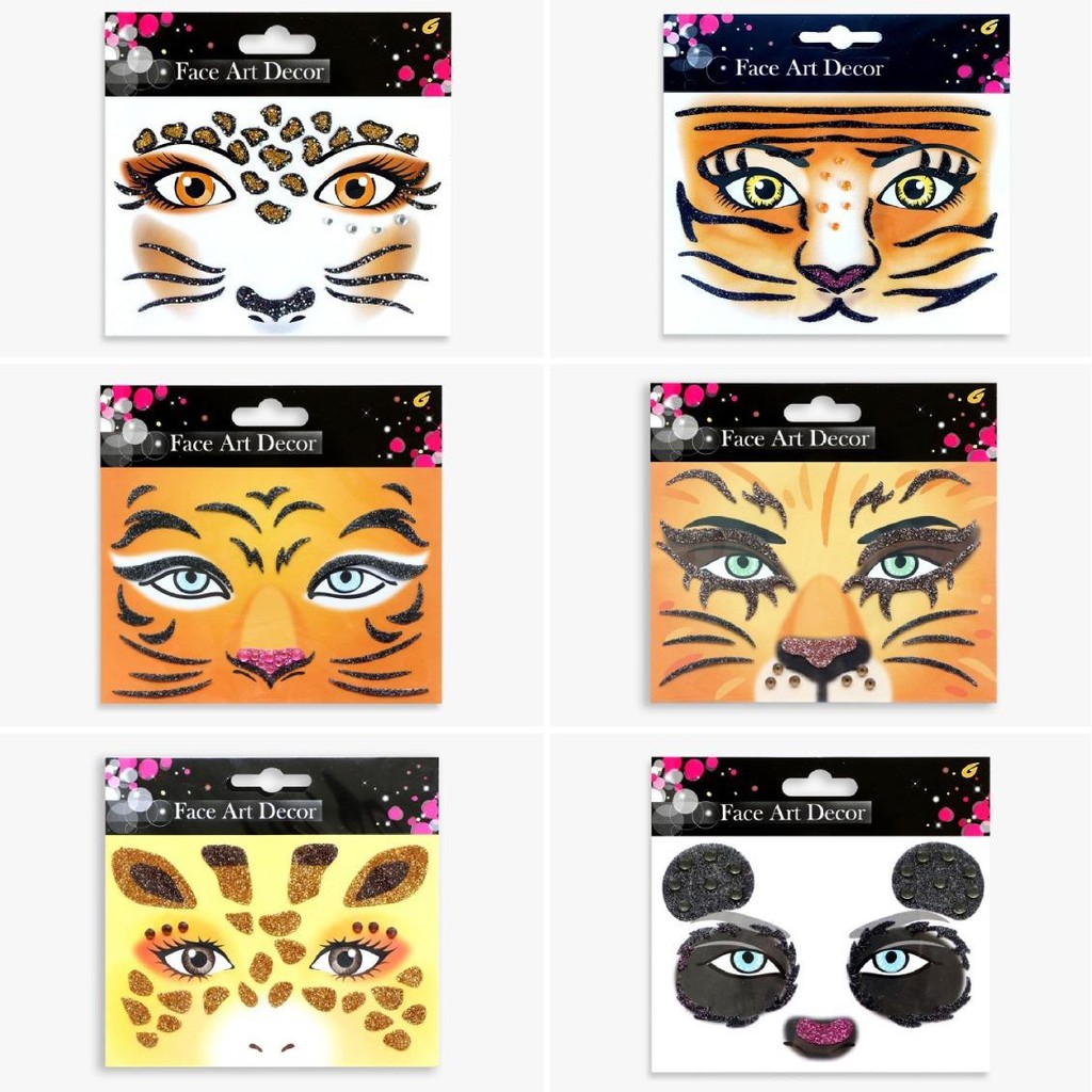 Halloween Festival Party Face Stickers Animal Face Stickers Valentine's ...