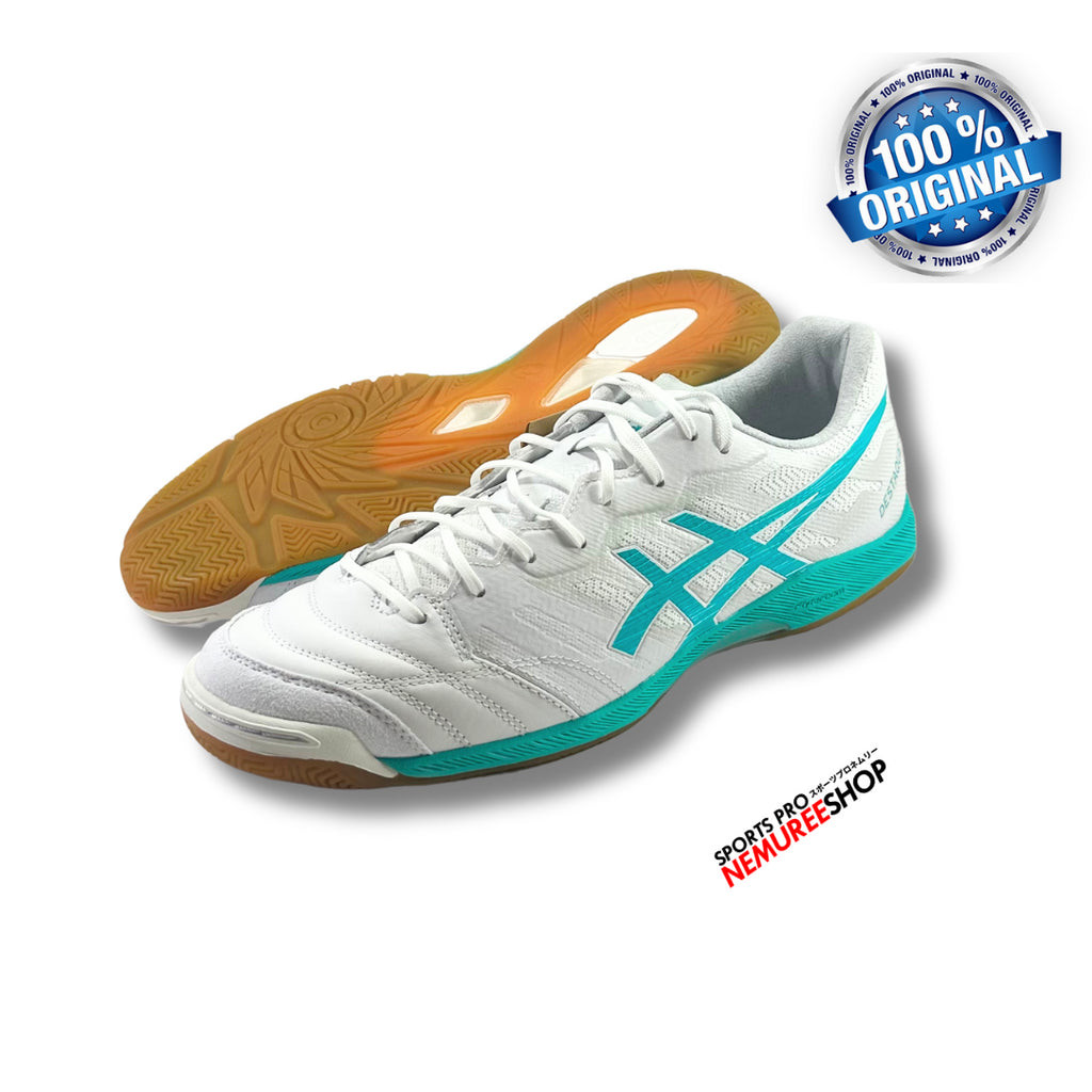 ASICS Futsal Shoes DESTAQUE K FF (WHITE/SEA GLASS) | Shopee Malaysia