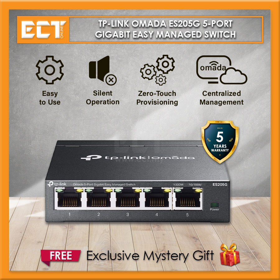 TP-Link Omada ES205G 5-Port Gigabit Easy Managed Switch | Shopee Malaysia