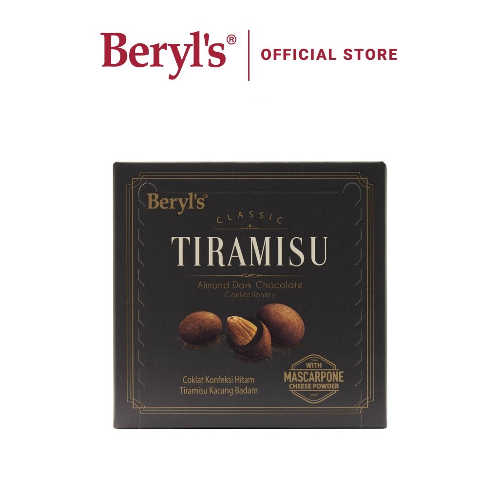 Beryl's Coklat Konfeksi Hitam Tiramisu Kacang Badam | Beryl's Classic ...