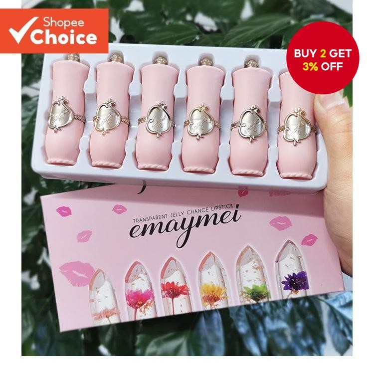 Dried Flower Lipstick Six-Piece Set Temperature Change Lipstick ...