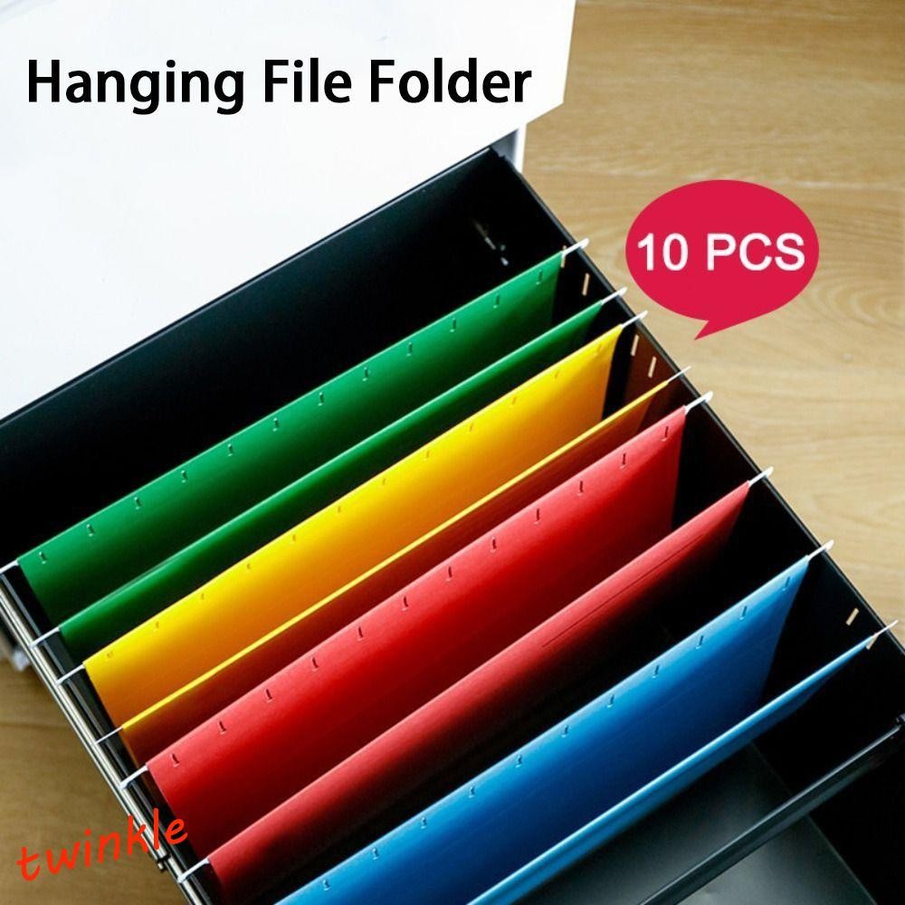 TWINKLE1 10PCS Hanging File Organizer, Letter Size Portable Hanging File Folder, Simple Paper A4 ...