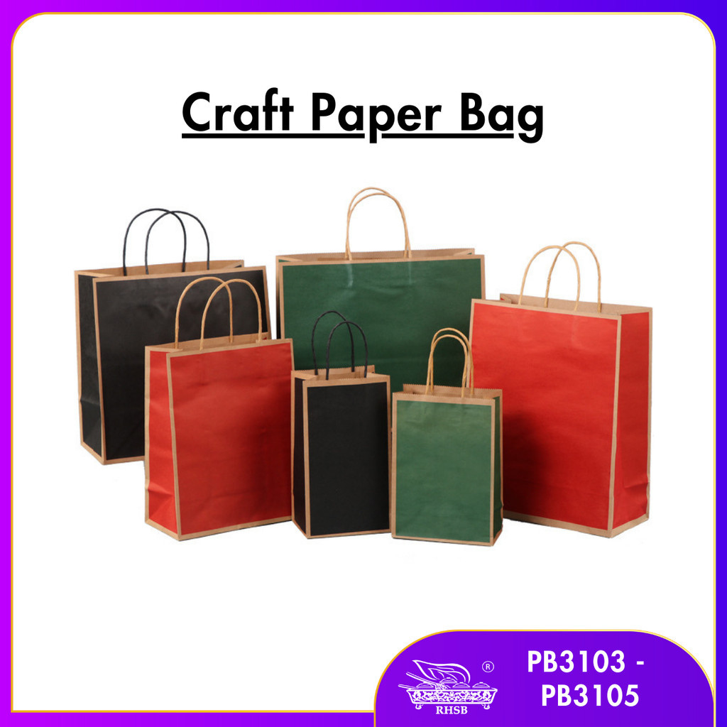 10PCS CRAFT PAPER BAG/ BEG MURAH/ BAG JAMUAN/ WEDDING GIFT BAG ...