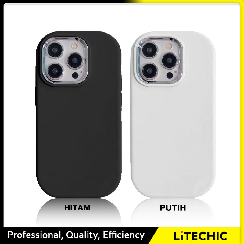 Casing iPhone untuk 11/12/13/14/15/16 PRO MAX, Warna: Hitam Putih Merah ...
