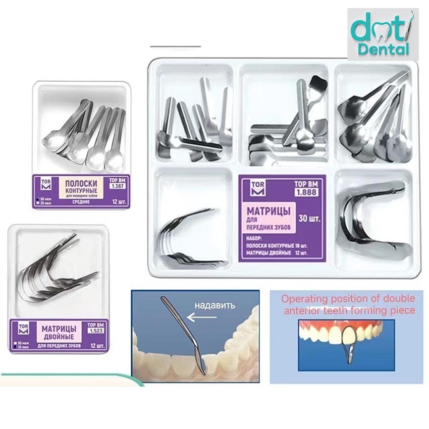 12pcs Multi Size Anterior Proximal Matrix Strip Double anterior teeth 1 ...