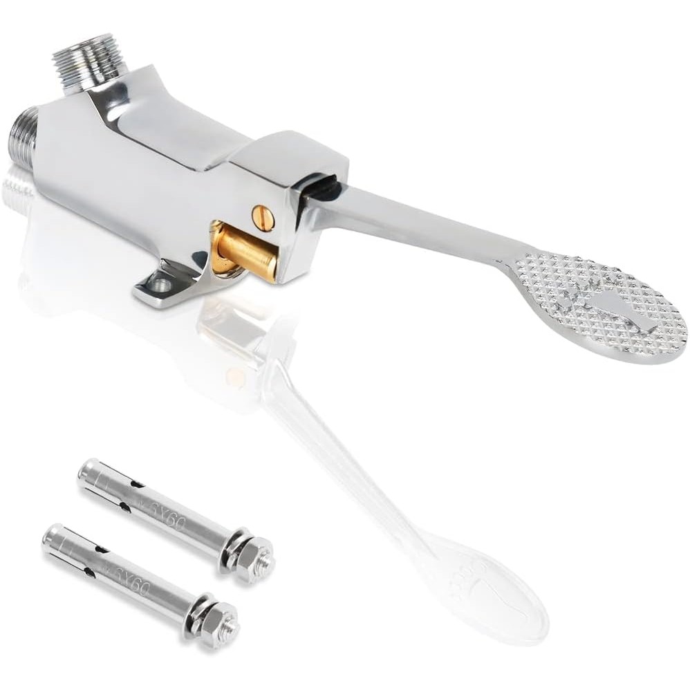 Lele Floor Single Pedal Valve, Polished Chrome Plating (1 Piece Pack ...