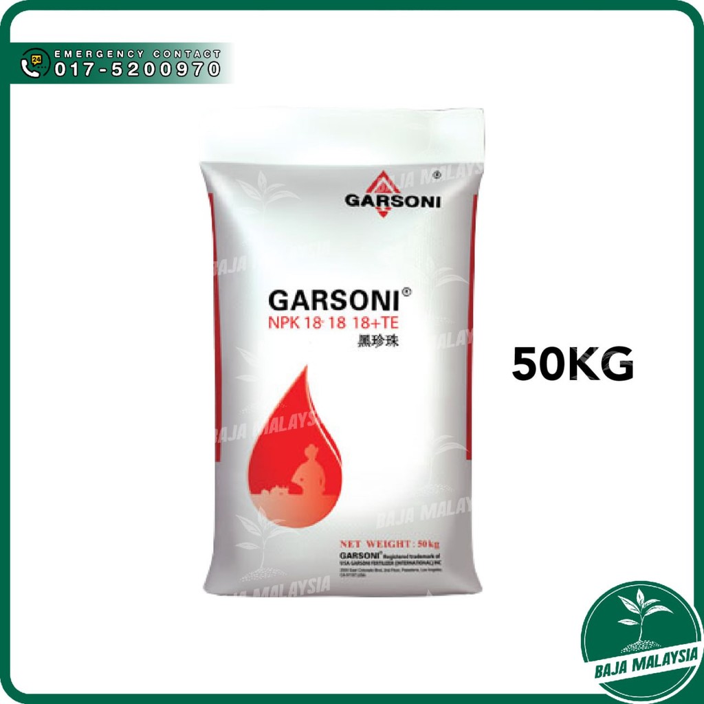 GARSONI NPK 18-18-18+TE 50kg With Fulvic Acid High Nutrient Compound ...