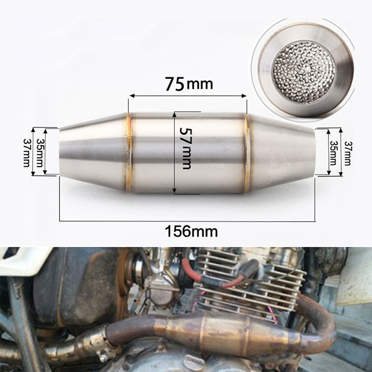 Universal Motorcycle Exhaust Pipe Catalyst Silencer Pipe Exhaust Back ...